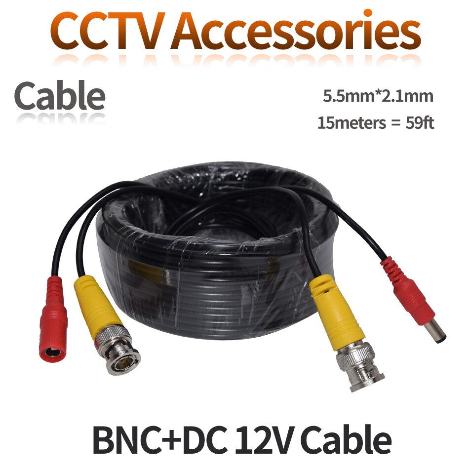 BNC CCTV DVR Camera Video Power Cable 59ft 18m for... – Grandado