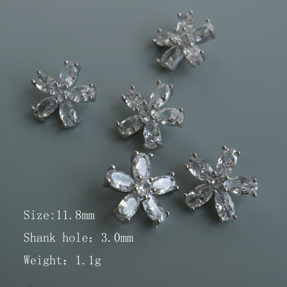 5pc/lot Luxury crystal buttons for clothes Cubic z... – Grandado