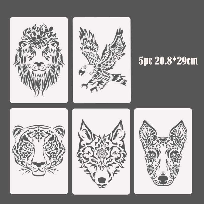 Tiger Stencil Bullet Journal Painting Template DIY... – Grandado