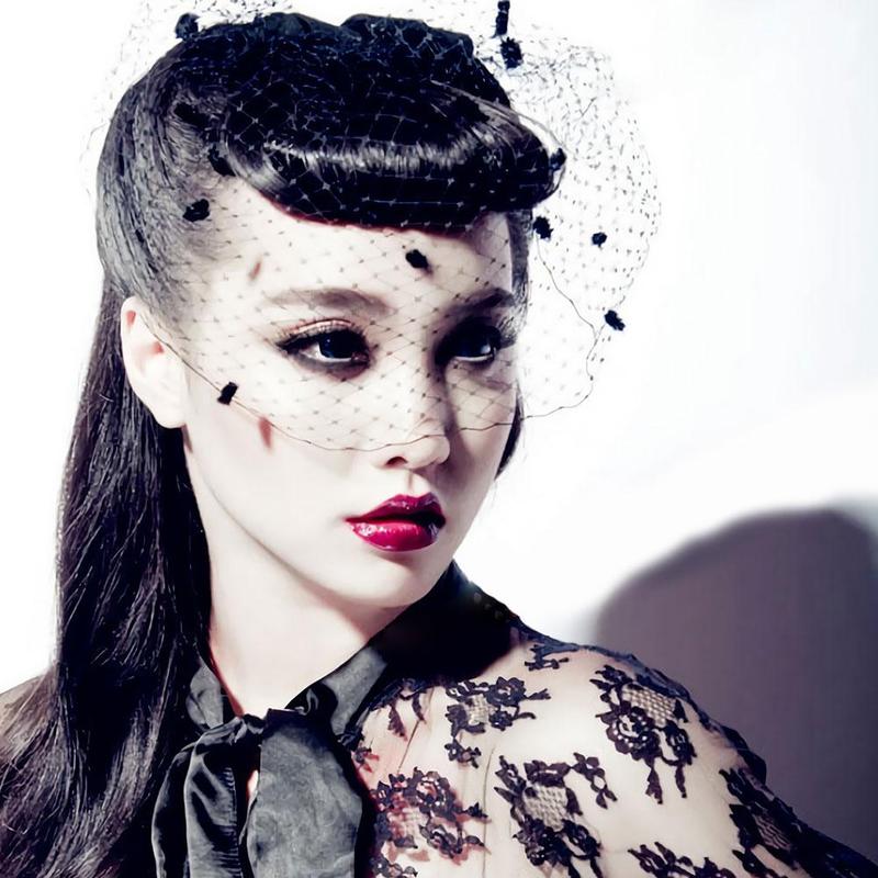 Vintage Simple Bridal Net Birdcage Veils Black Pol... – Vicedeal