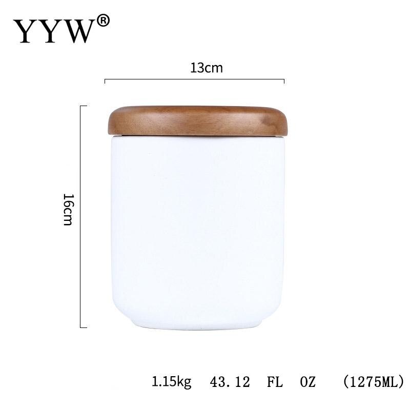 Ceramic Storage Jars White For Cereals Spices Coff... – Grandado