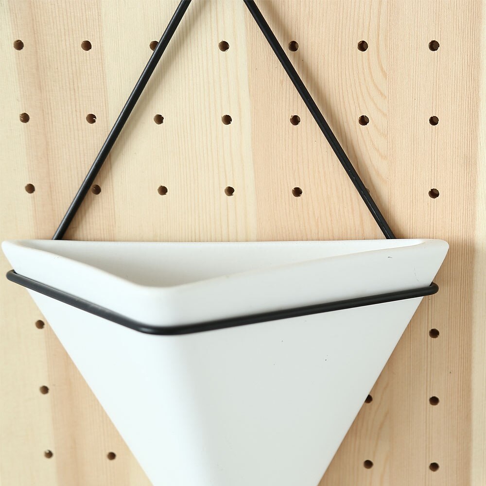 Simple Container Iron Triangular Vase Ceramic Self... – Grandado