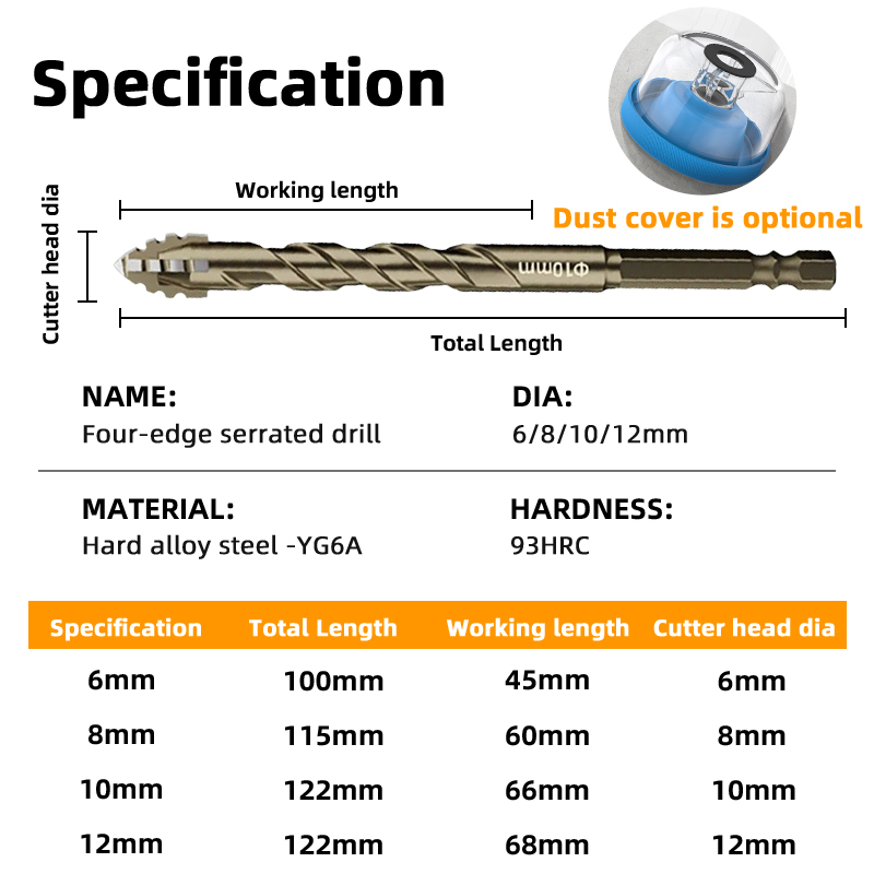 Four-Edge Eccentric Drill Bit High-Hard Alloy Upgr... – Grandado