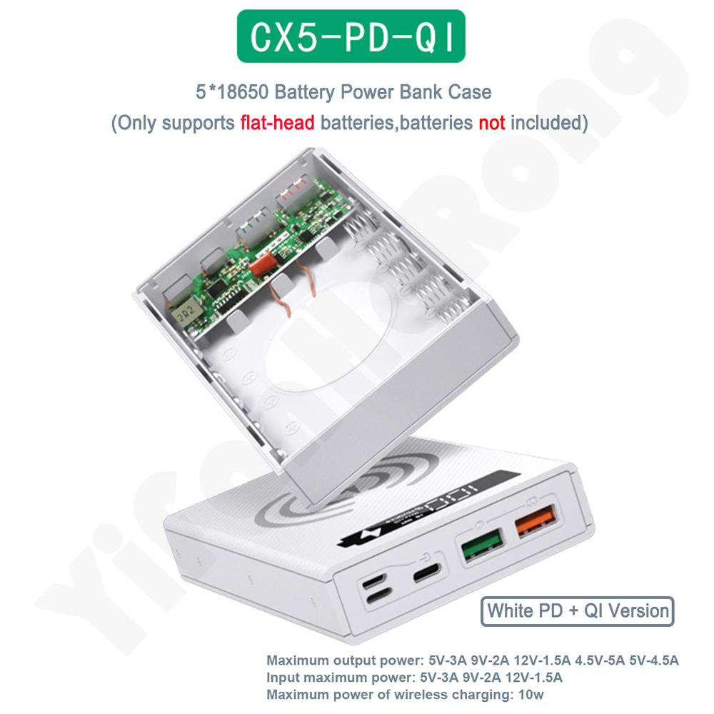 DIY Power Bank 18650 Battery Case Fast Wireless Ch... – Vicedeal