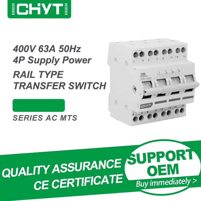 CHYT 2P 4P Din Rail AC 230V 400V 40A 63A Dual Powe... – Grandado