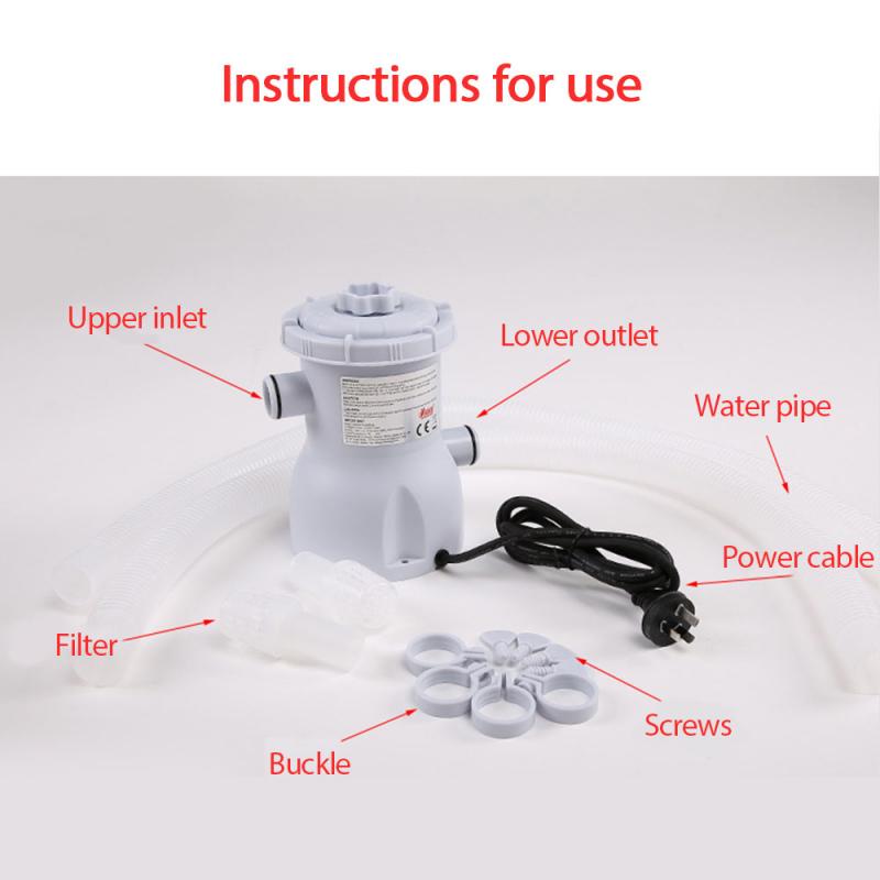 EU/UK Plug 220V Electric Swimming Pool Filter Pump... – Grandado