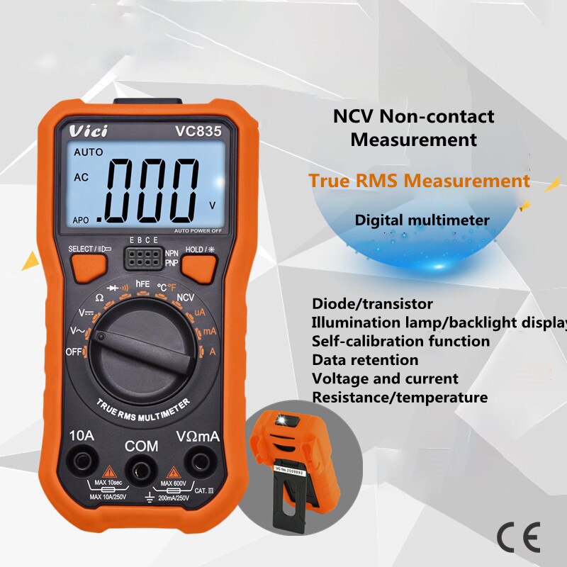 M148 VC835 Digital Multimeter DMM True RMS 2000 3 ... – Grandado