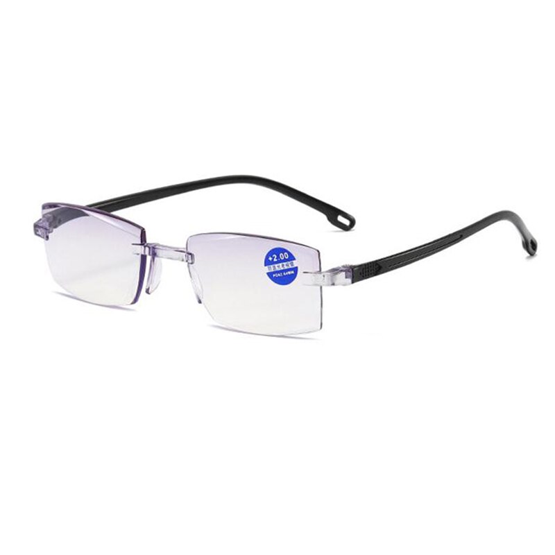 Rimless Reading Glasses Women Men Transparent Blue... – Vicedeal
