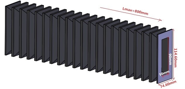 Rectangular flexible bellows,inside:50mm x 90mm,ou... – Grandado