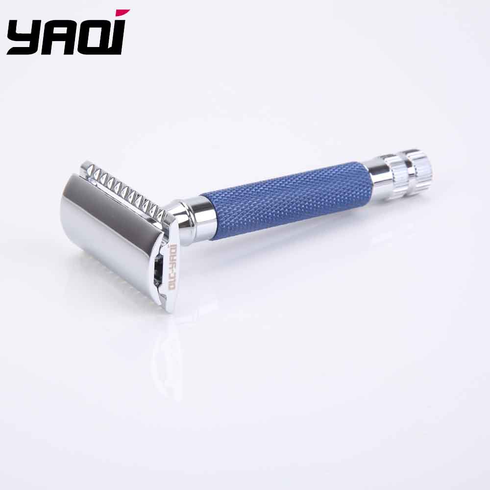 Yaqi Blue Color Brass Heavy Handle Wet Safety Razo... – Grandado