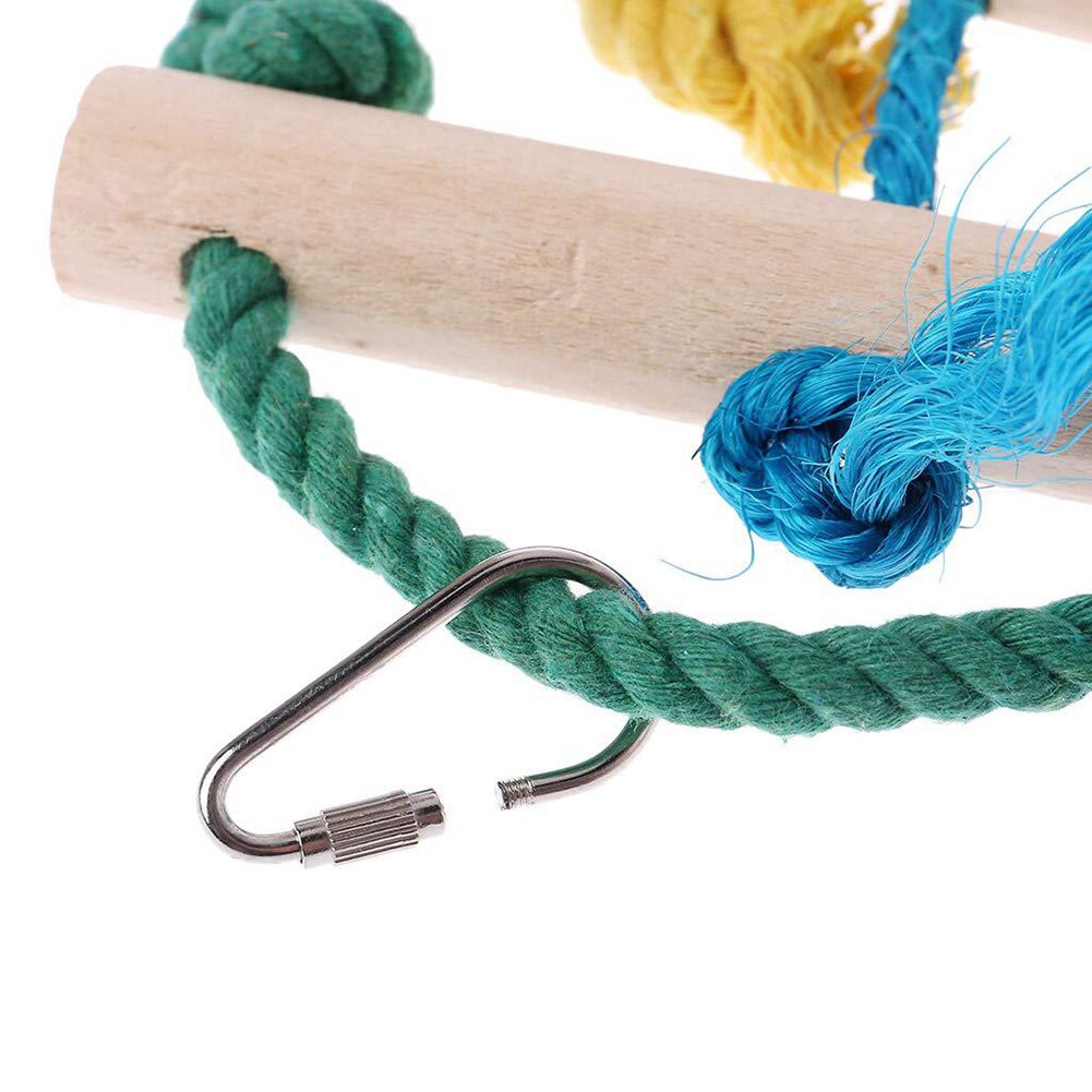 Kleurrijke Houten Stand Bar Blok Touw Papegaai Kli... – Vicedeal