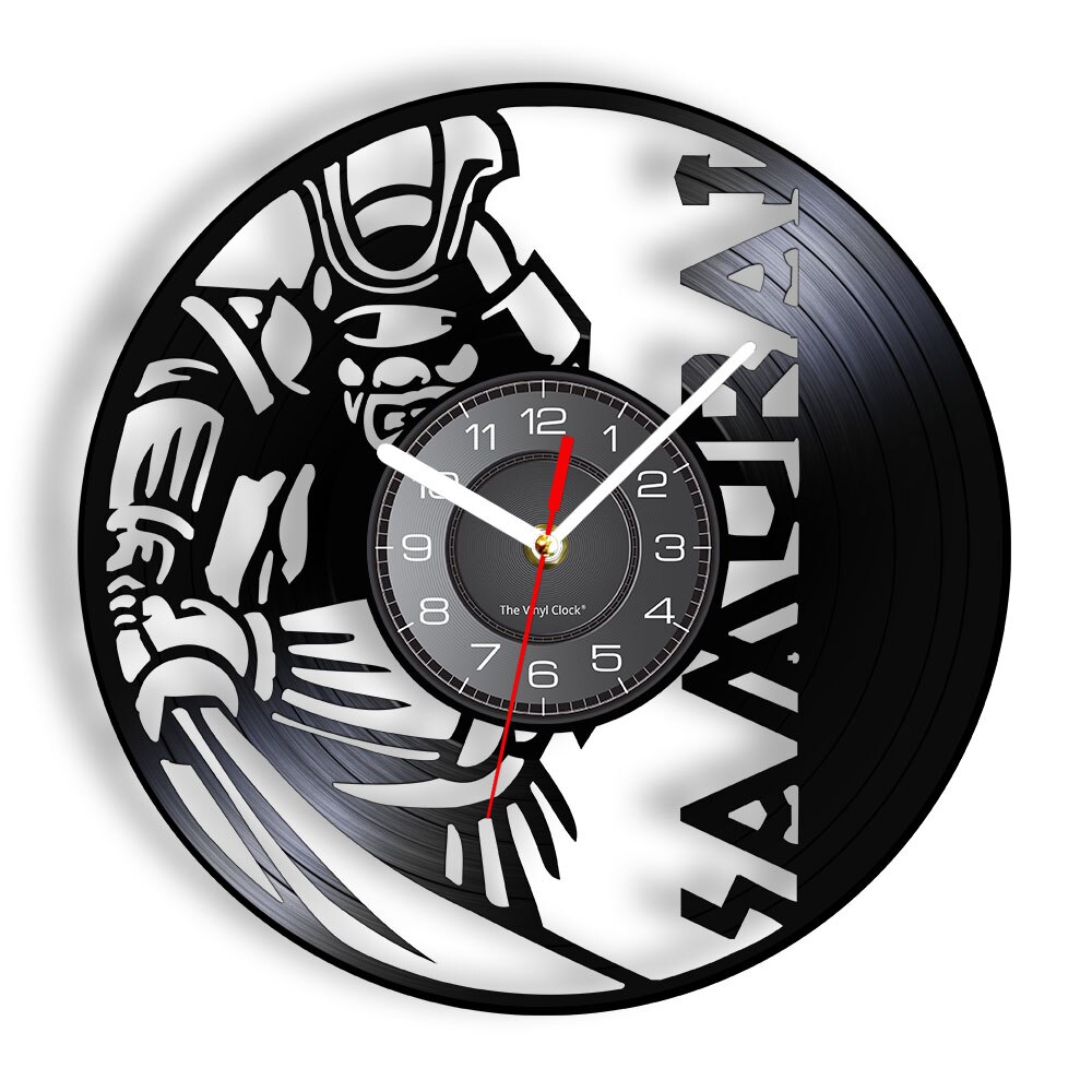 Japanese Warrior Wall Art Wall Clock Samurai Vinta... – Grandado