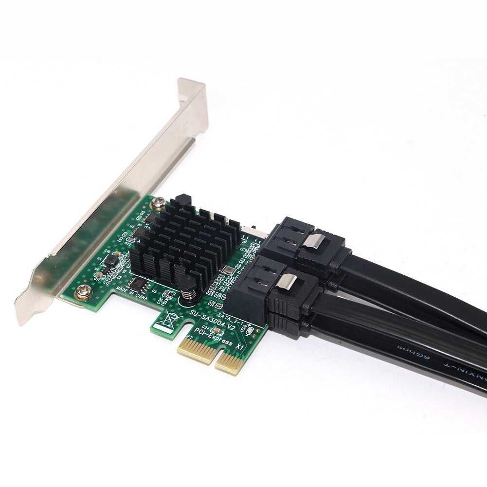 PCI Express 1X to SATA3.0 4 Port Riser PCI-E X1/X4... – Grandado