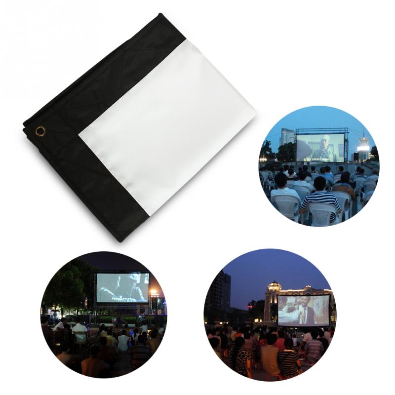 Portable Projection Screen White 60/72/100/120/150... – Vicedeal