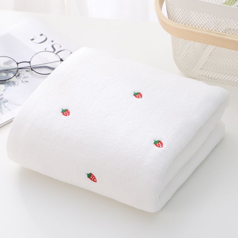 strawberry embroidered towel set 100% cotton bath ... – Vicedeal