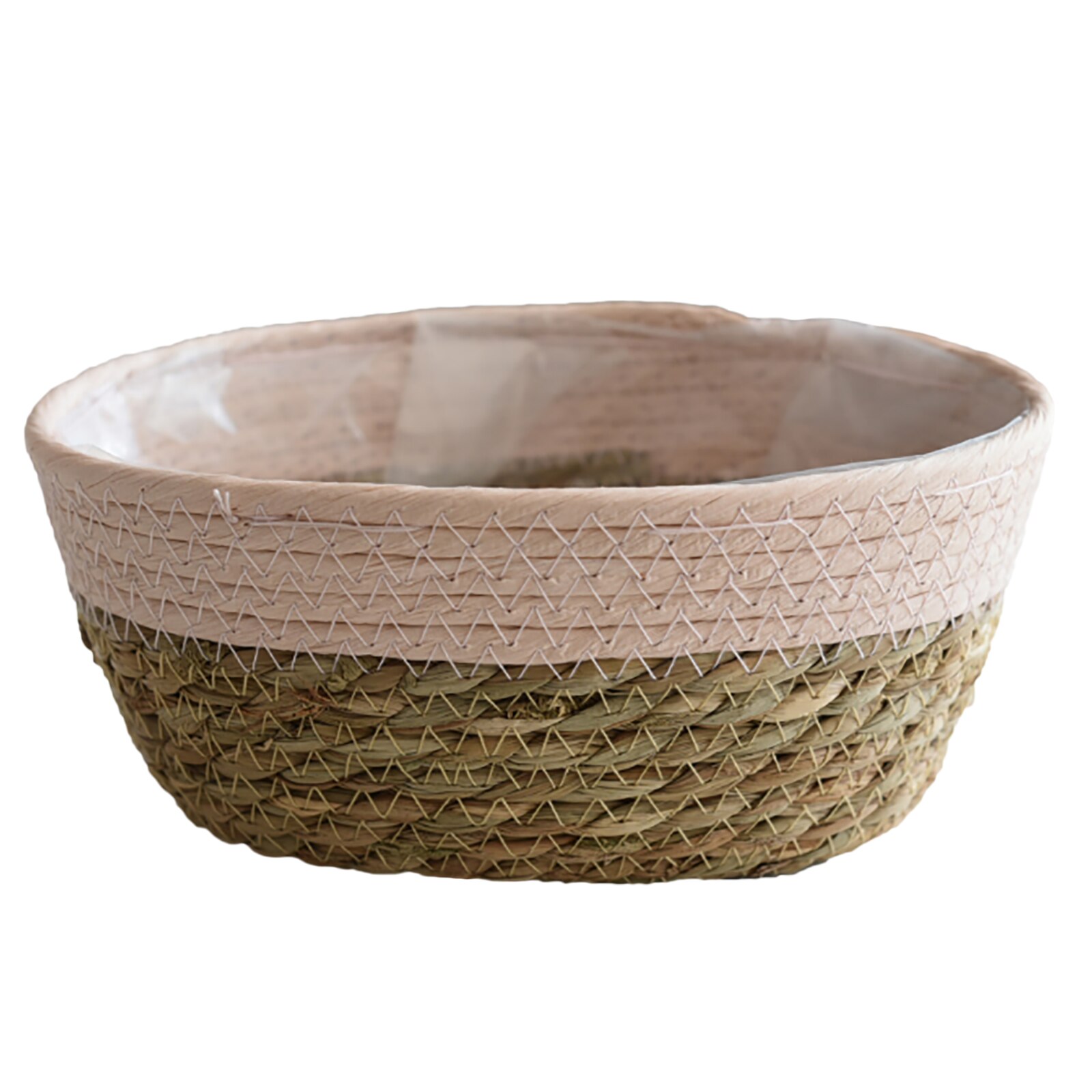 Hand Woven Flower Basket Planter Basket Straw Flow... – Grandado
