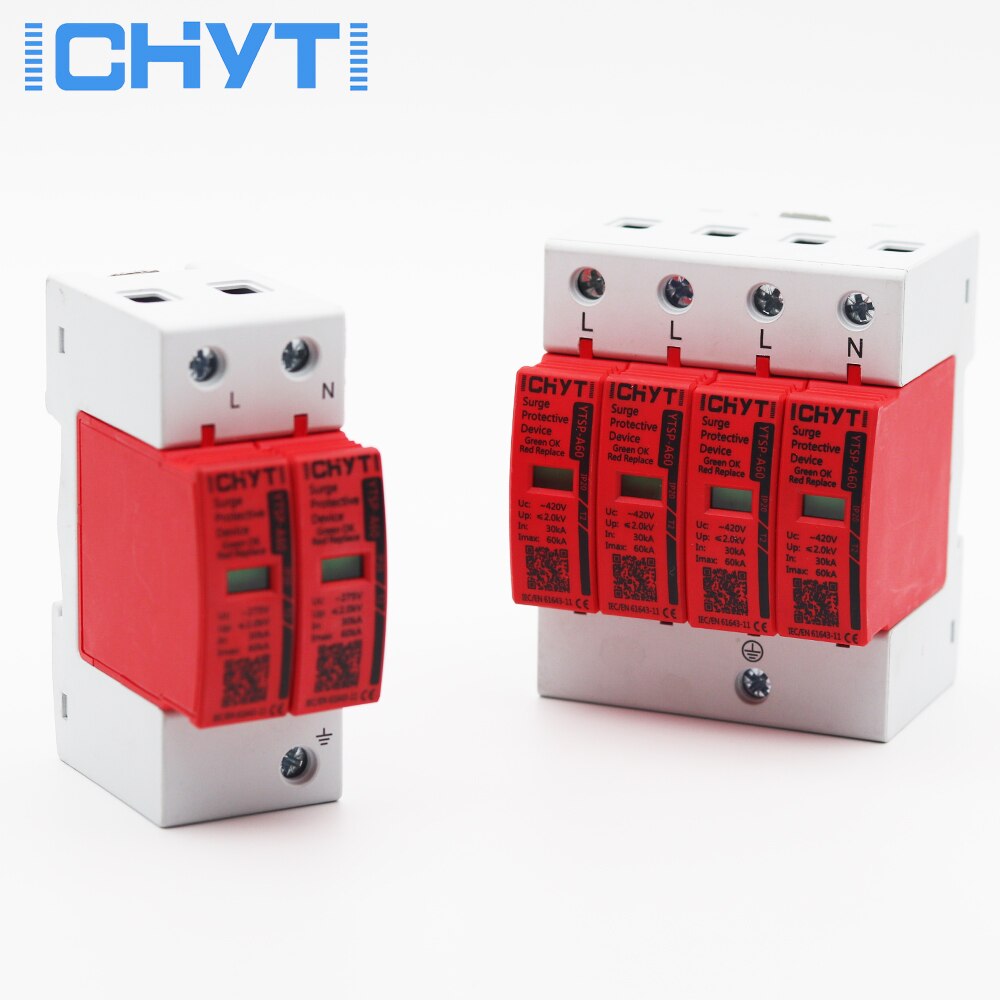 AC SPD 2P 20KA-40KA-60KA 275V House Surge Protecto... – Grandado