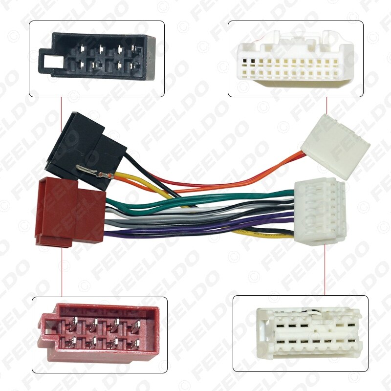 FEELDO Car CD Radio ISO Wiring Harness Adapter for... – Grandado