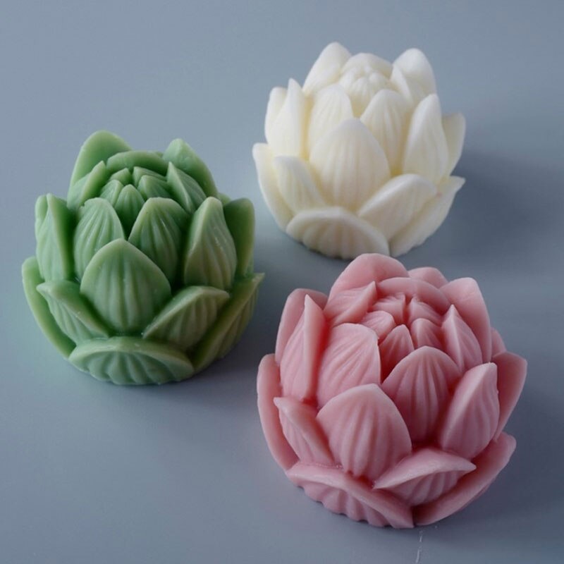 3D Diy Handgemaakte Geurkaars Mold Lotus Silicone ... – Grandado