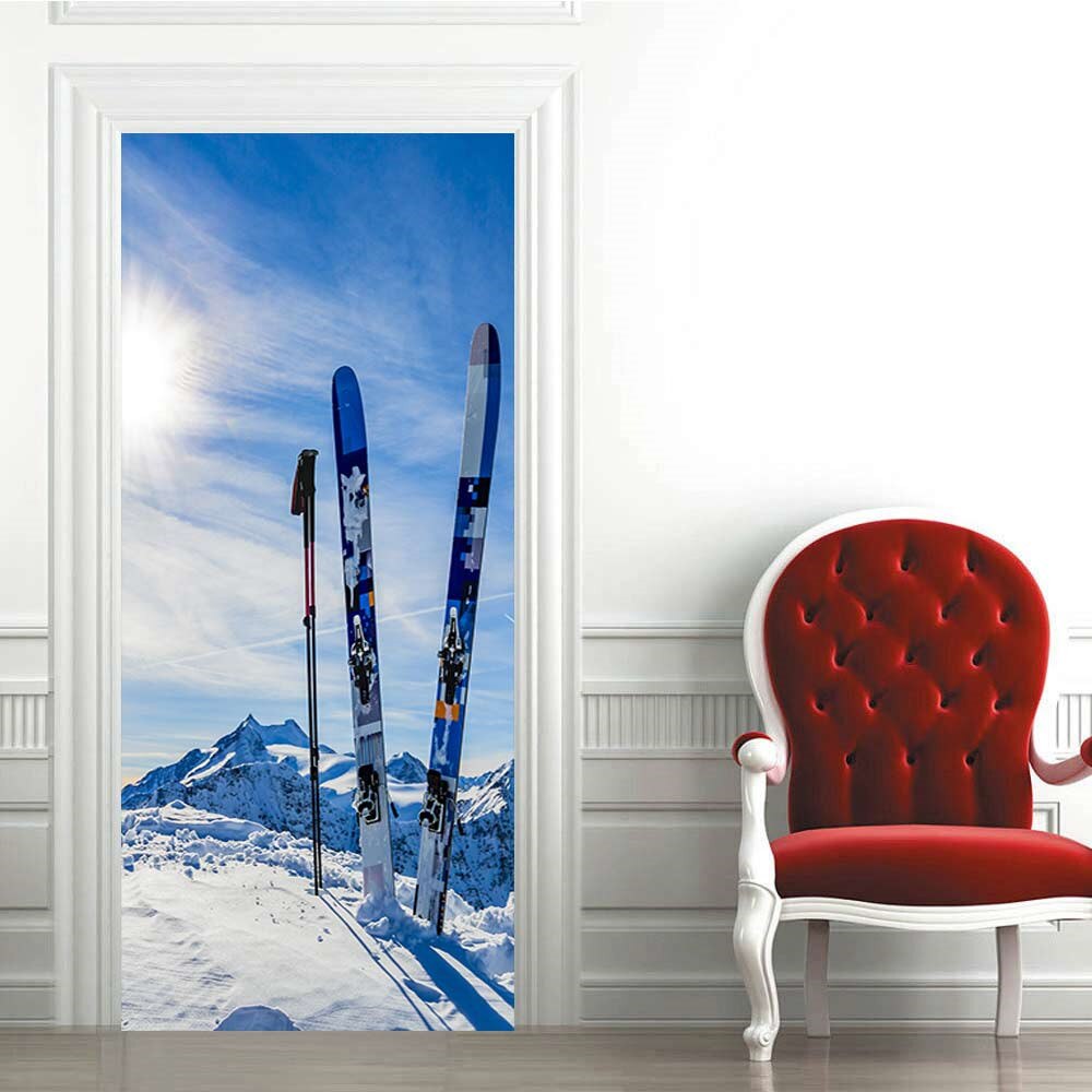 Snow Mountain Snowboard Door Sticker Home Decorati... – Vicedeal