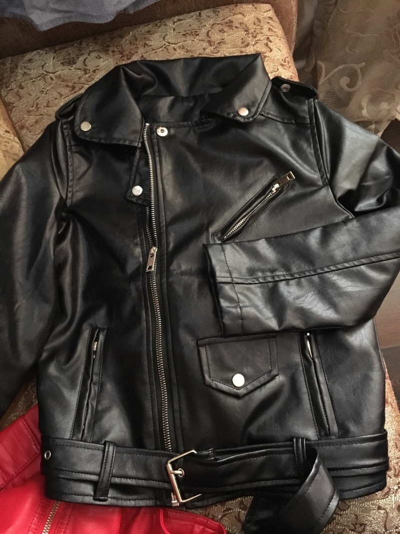 Girls Jackets 4-13 Years Old Leather Jacket PU Coa... – Grandado