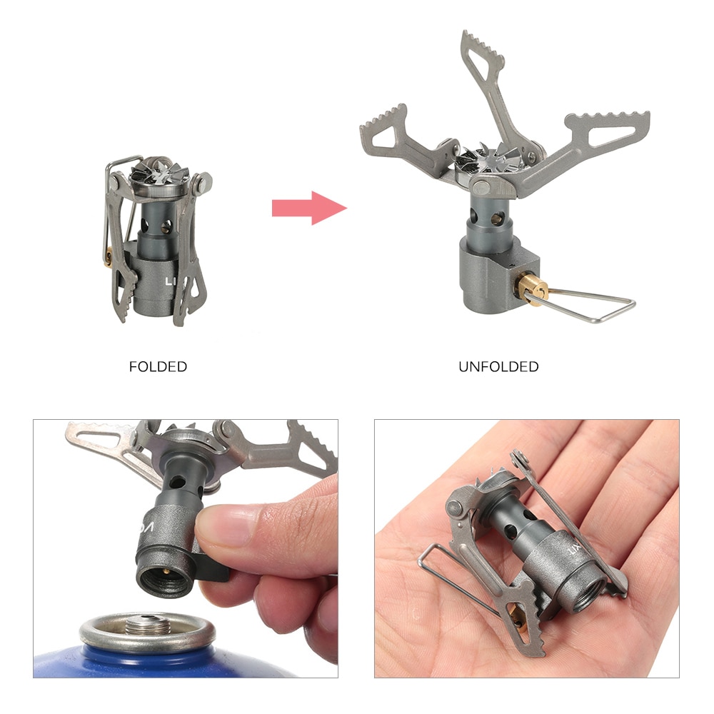 Lixada Titanium Legering Gasfornuis Gas Tank Adapt... – Grandado