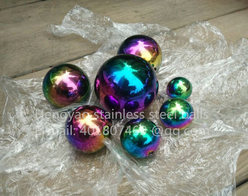 Multi-color ball Dia 75mm 7.5cm stainless steel ho... – Grandado