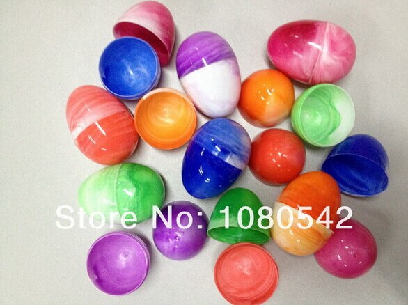 marbelize color egg shell Plastic egg Easter Egg f... – Grandado