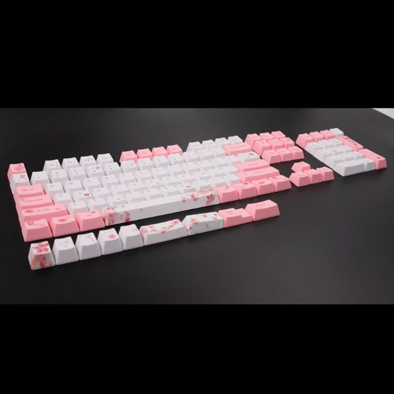 PBT Cherry Blossom Keycap Mechanical Keyboard Keyc... – Vicedeal
