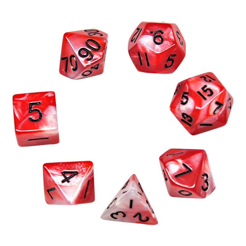 7pcs D20 Polyhedral Dice Double Colors 20 Sided Di... – Grandado