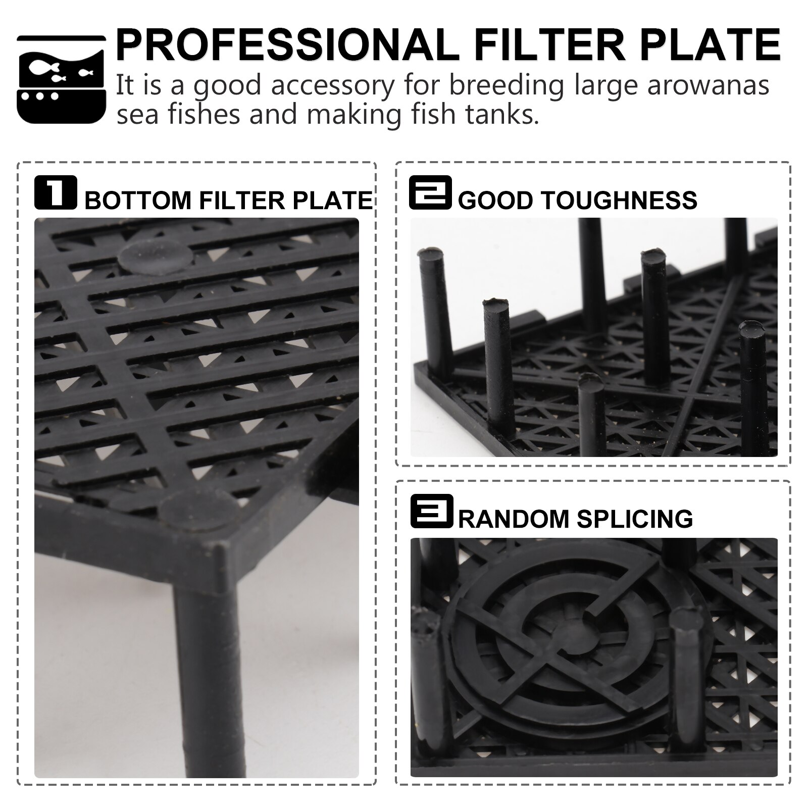 20pcs Fish Tank Bottom Filter Plate PVC Splicing C... – Grandado