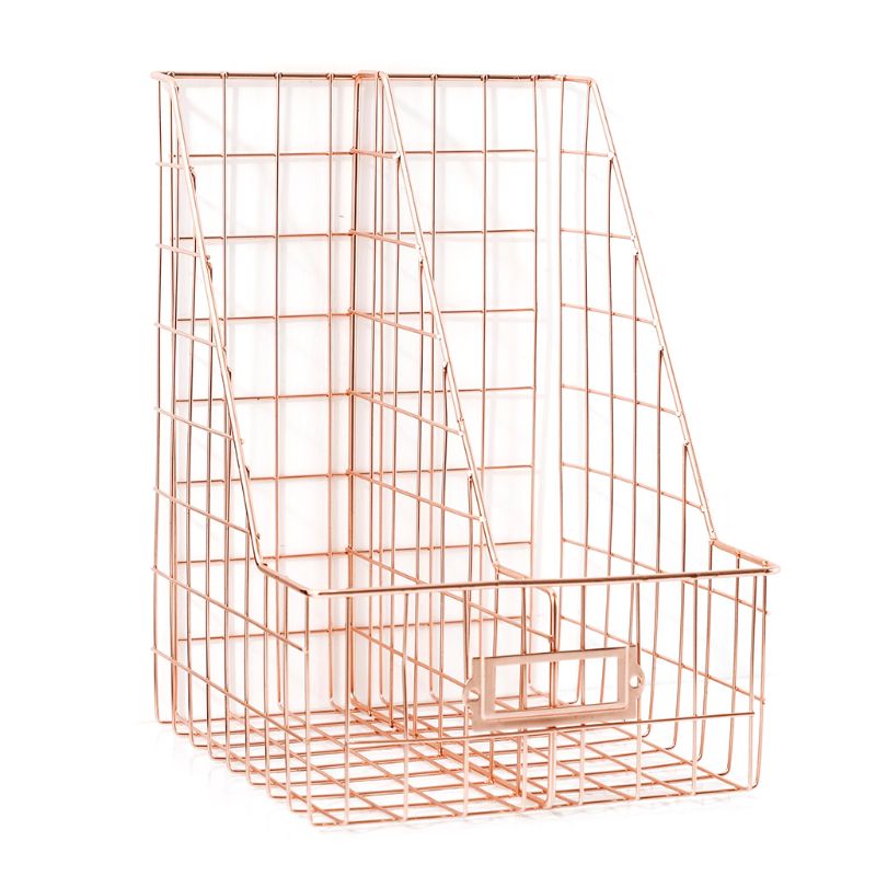 Nordic Iron Double Grid File Holder Desk Shelf Mag... – Grandado