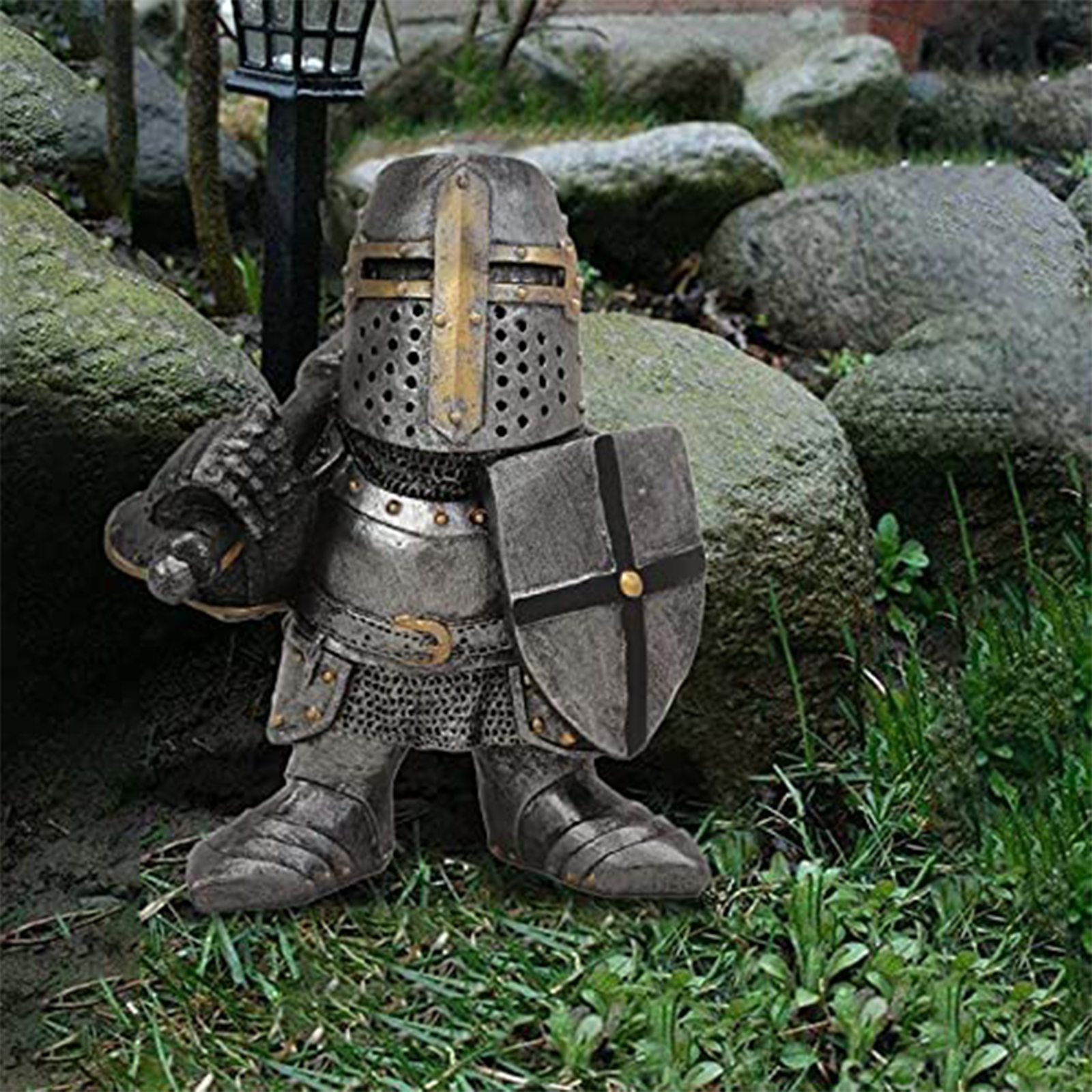 Garden Sculpture Knight Guard Statue Decoration fo... – Grandado
