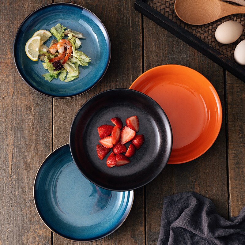 8Inch Porcelain Round Plate Ceramic Fruit Vegetabl... – Vicedeal