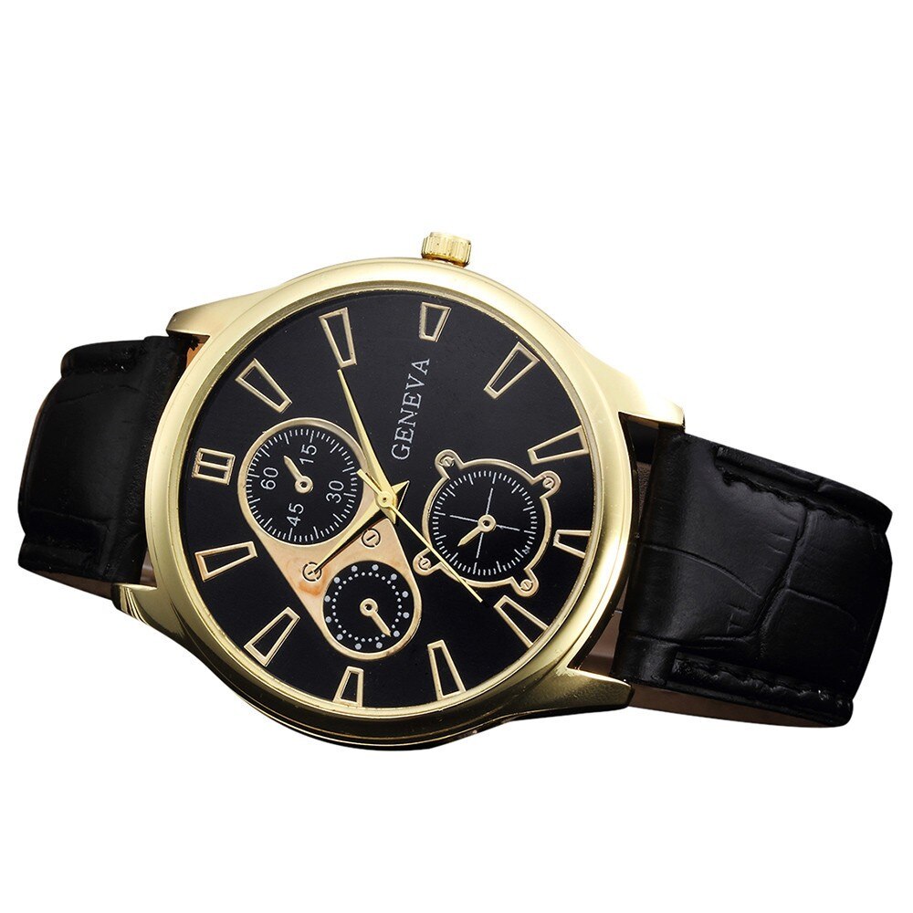 Retro Leather Band Analog Alloy Quartz Wrist Watch... – Grandado
