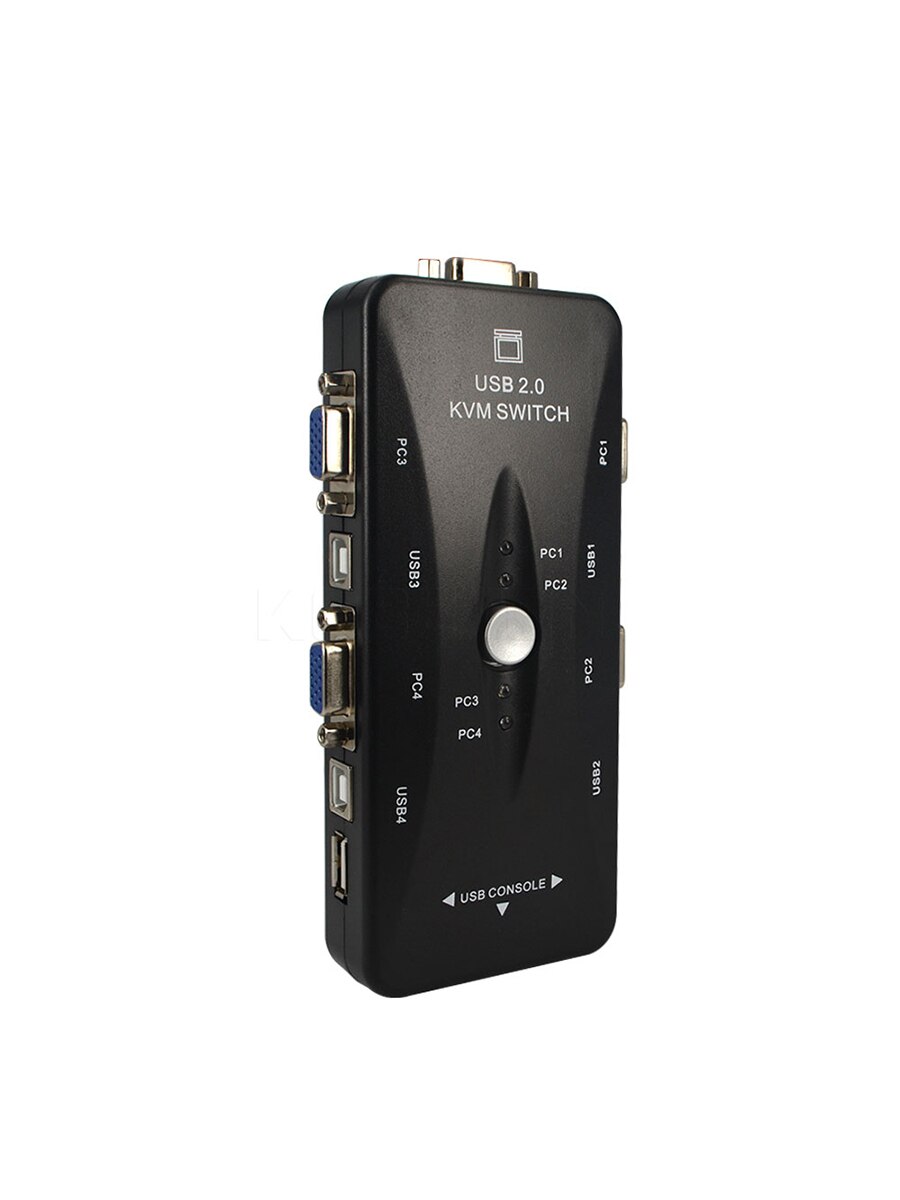 Kebidumei Portable USB KVM 4 Ports Selector VGA Pr... – Grandado