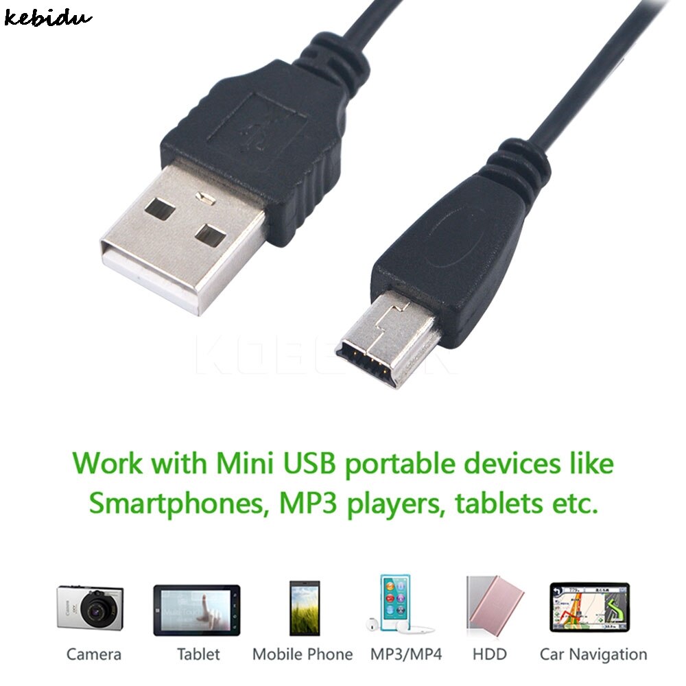 Kebidu 70cm USB 2,0 macho a Mini 5 Pin B Cable de ... – Grandado