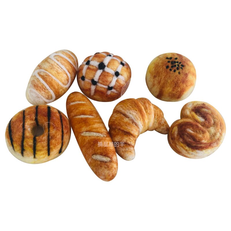 Bread wool needlepoint kit wool felt needle feltin... – Grandado