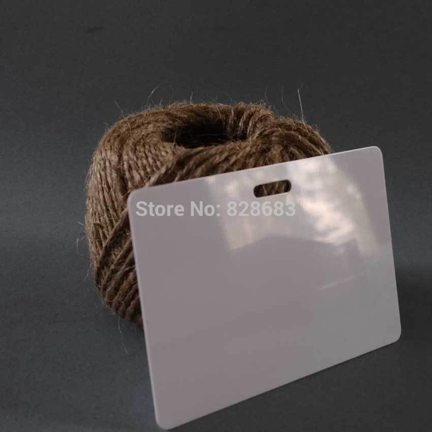 Blank Credit Card Size White PVC Plastic Hole for ... – Grandado