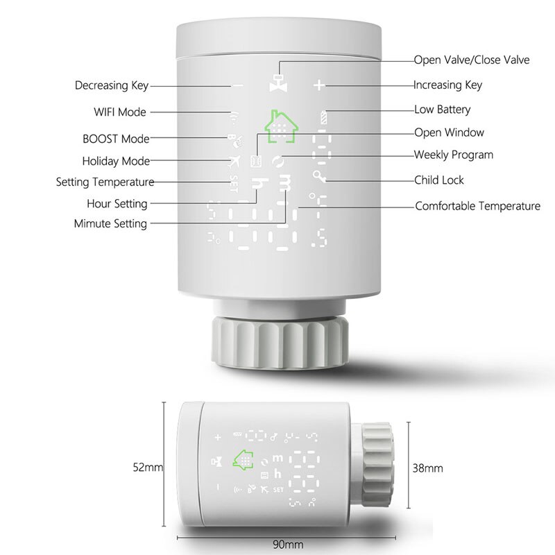 Home WiFi Smart Radiator Valve Mobile Phone APP Co... – Grandado