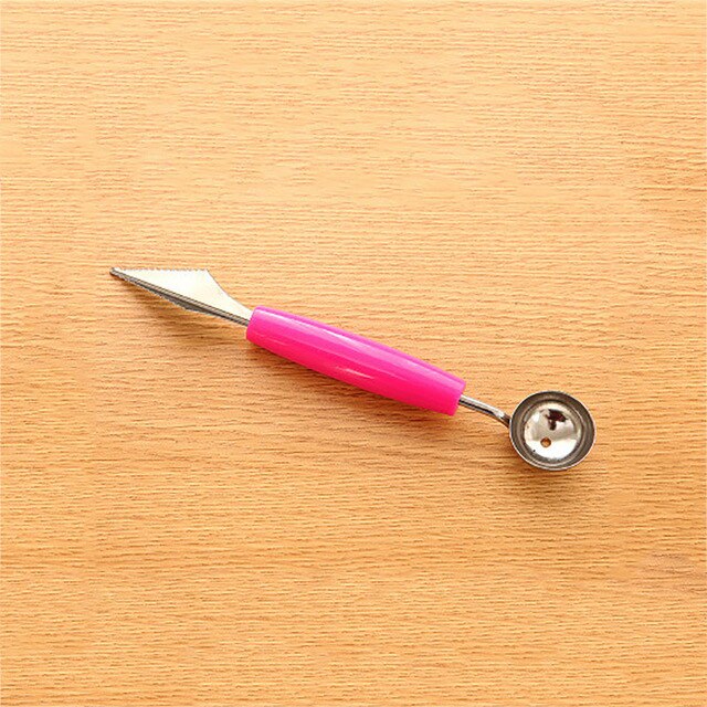 Double Stainless Steel Fruit Dig Ball Spoon Corrug... – Vicedeal