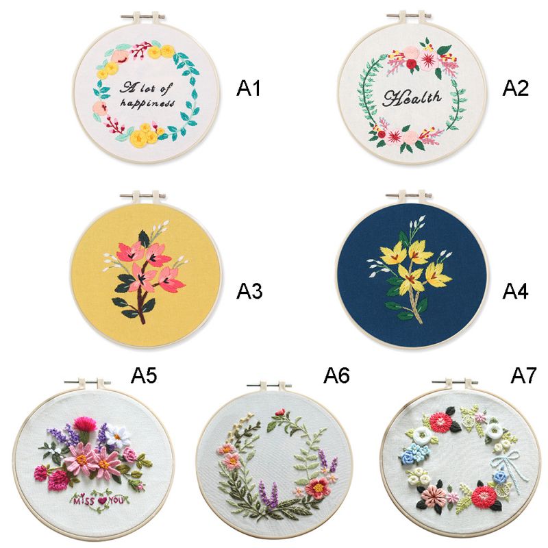 DIY Embroidery Starter Set With Embroidery Hoop Se... – Vicedeal