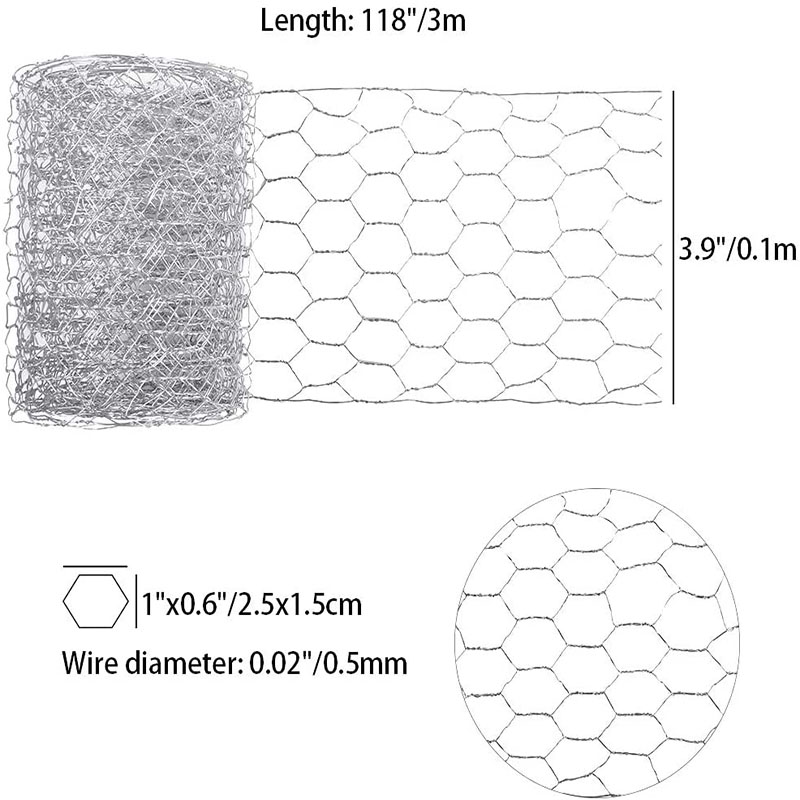 Chicken Wire Net for Craft Projects- Galvanized Me... – Grandado