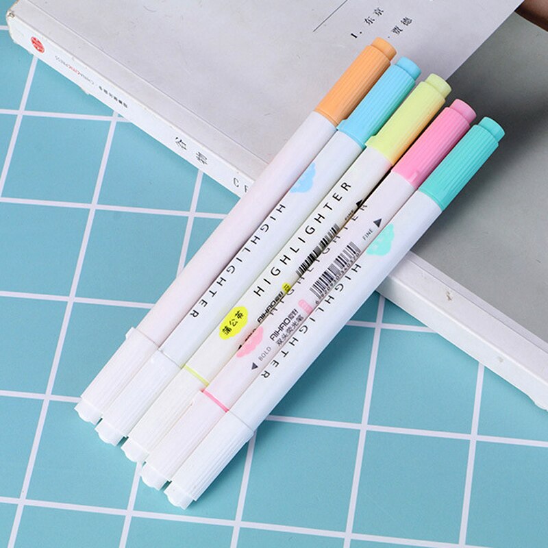 5 Colors/set Cute Japanese Stationery Milk Liner D... – Grandado