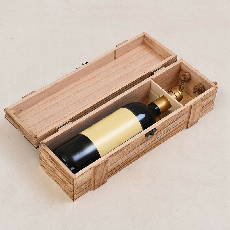 2Pcs Personality Wood Single Red Wine Box Carrier ... – Grandado