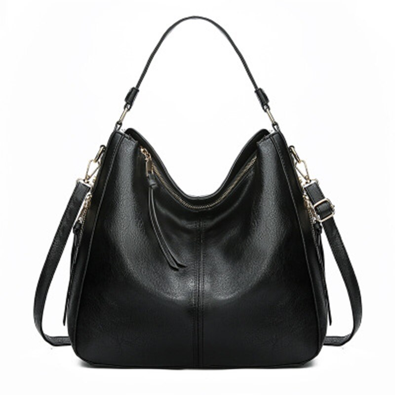 Womens Soft PU Leather Shoulder Bag With Long Stra... – Grandado