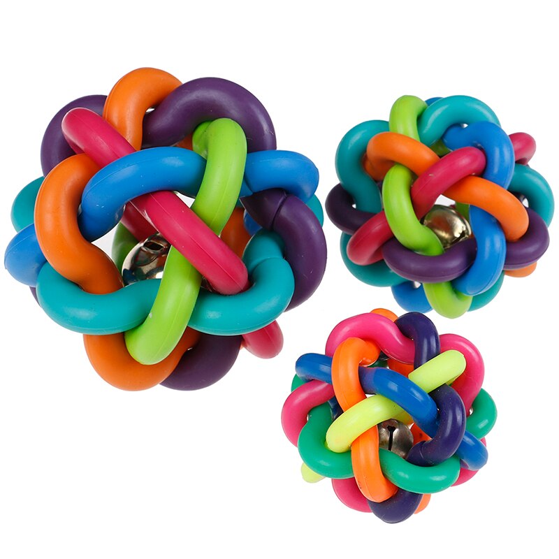 1x Colorful Rubber Ball Interactive Pet Dog Ball C... – Grandado