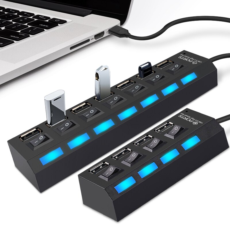 USB HUB USB 3,0 HUB 4/7 Ports Multi USB Splitter 3... – Vicedeal