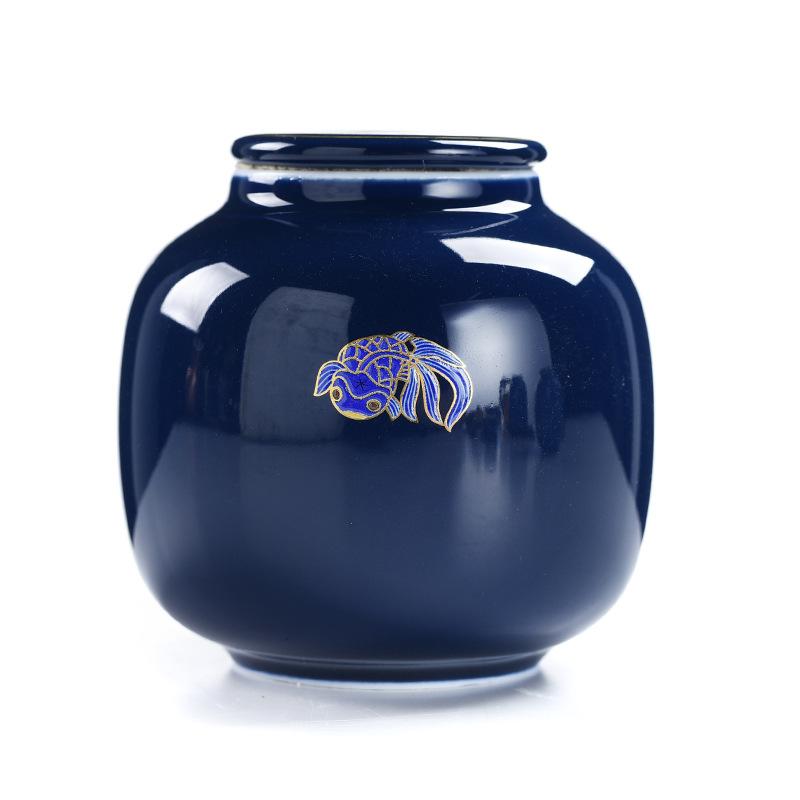 Blue Chinese Tea Caddies Blue Color Ceramic Tea Bo... – Grandado
