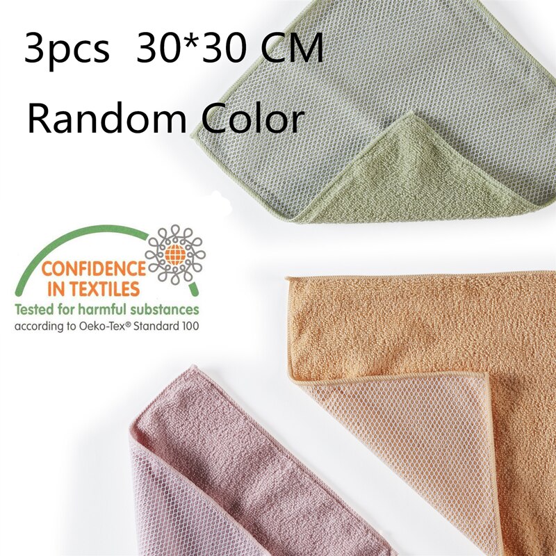 3pc Kitchen towels dish washing cloth mesh towel w... – Vicedeal